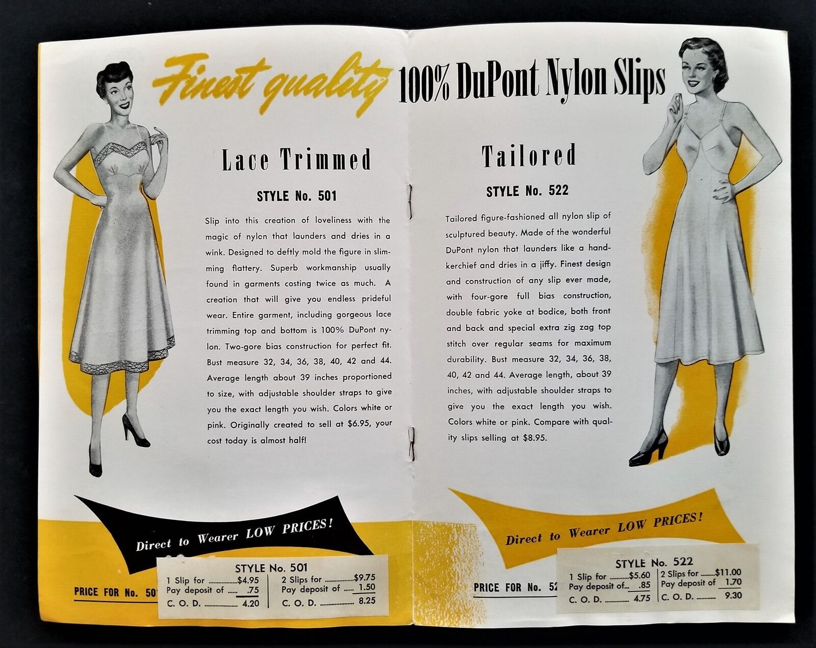 1940s vintage KENDEX HOSIERY UNDERGAMETS CATALOG and FABRIC SAMPLES ...