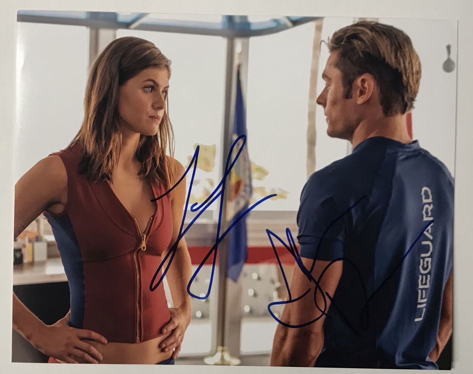 Alexandra Daddario & Zac Efron Autographed "Baywatch" Glossy 8x10 Photo ...