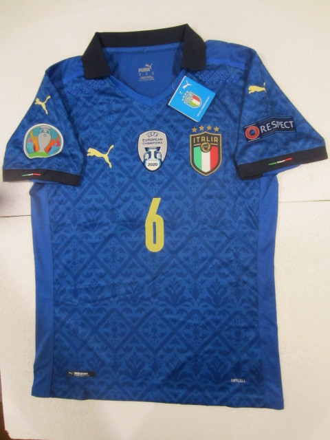Marco Verratti Italy 20/21 Euro Champions Match Blue Home Soccer Jersey ...