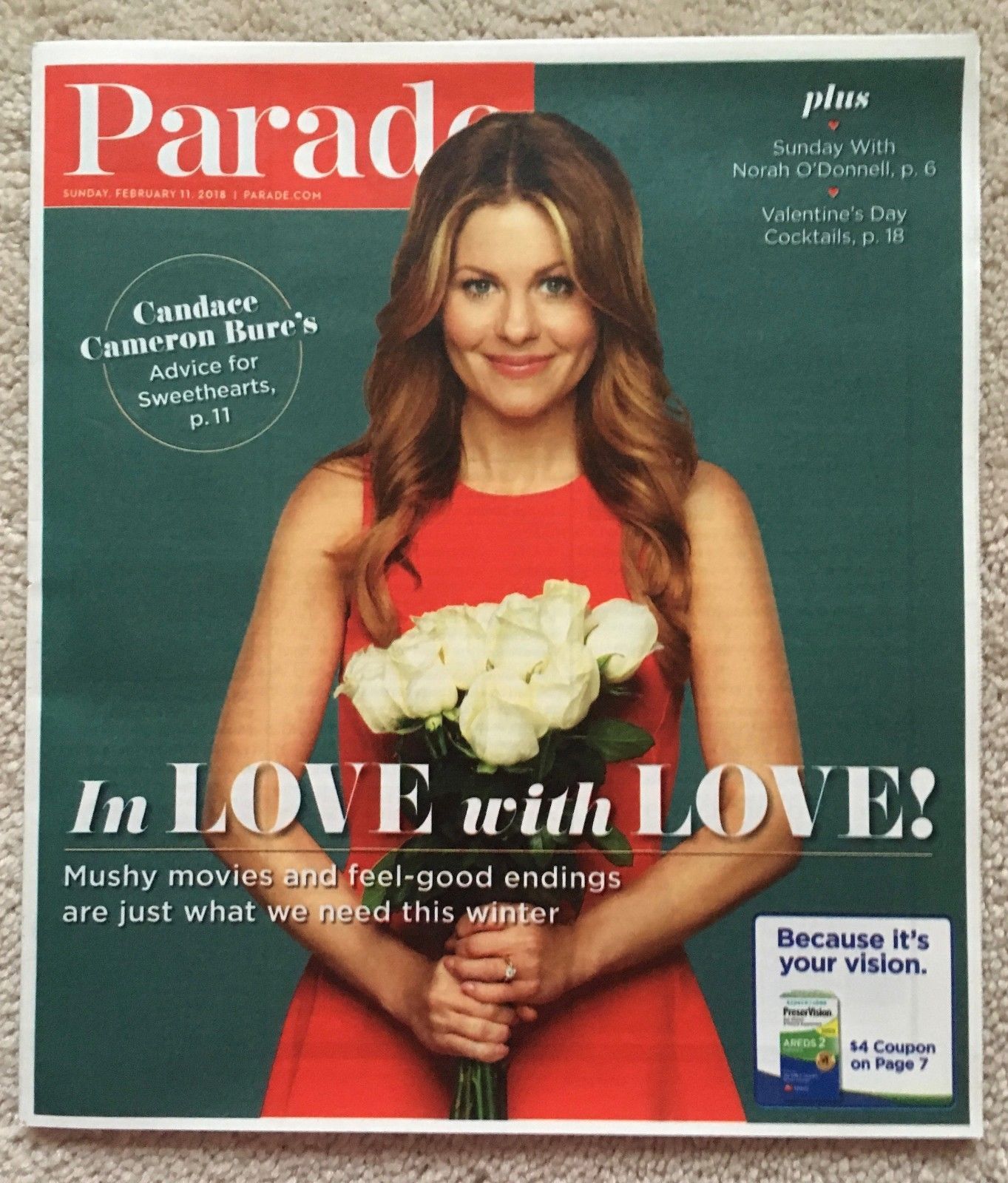 Parade Magazine February 11 2018 - Candace Cameron Bure on Love, Norah ...
