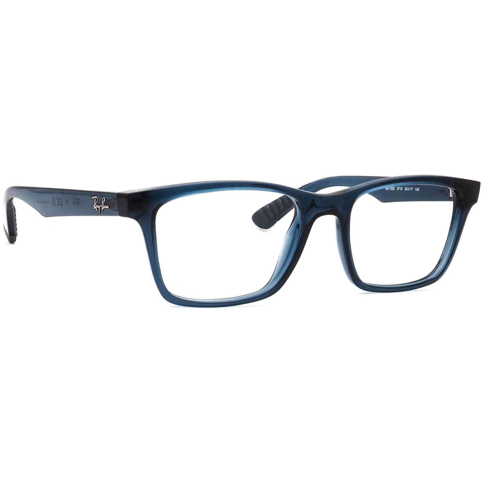 Ray-Ban Eyeglasses RB 7025 5719 Transparent Blue Square Frame 53[]17 ...