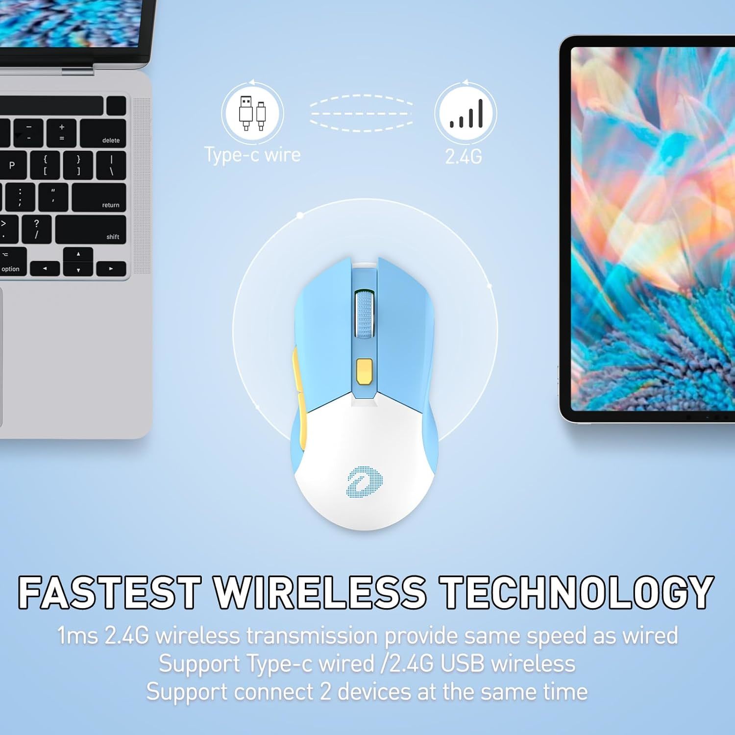 The Dareu Em901X Wireless Gaming Mouse For Pc, Notebook, And Mac Is A ...