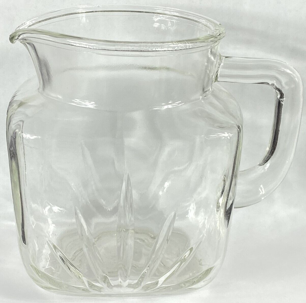 Vintage 1950s Federal Glass Square Juice Pitcher, Atomic Sunrise Star ...