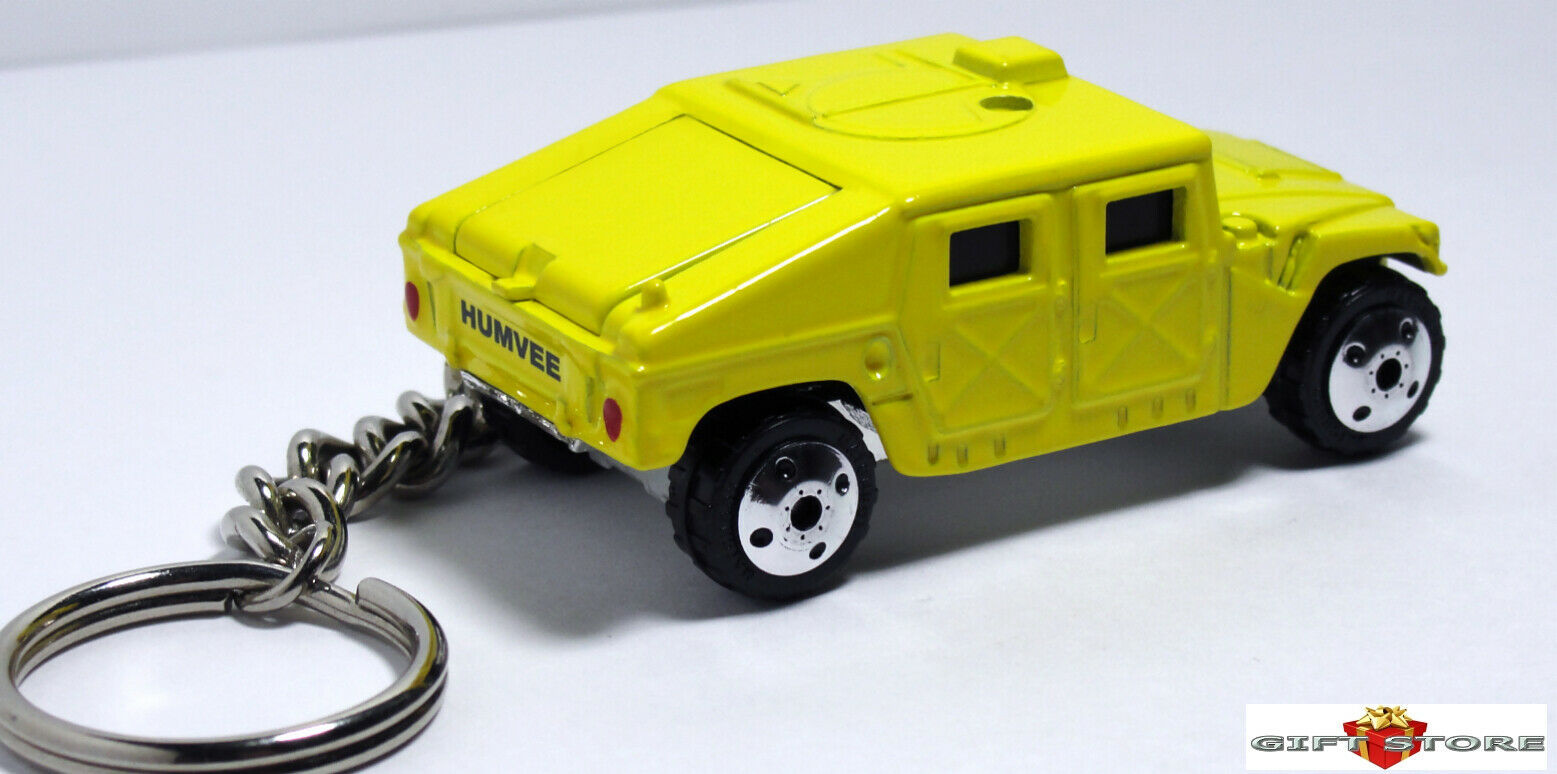 RARE!! KEY CHAIN YELLOW BLACK HUMMER HUMVEE H1 AM GENERAL CUSTOM ...