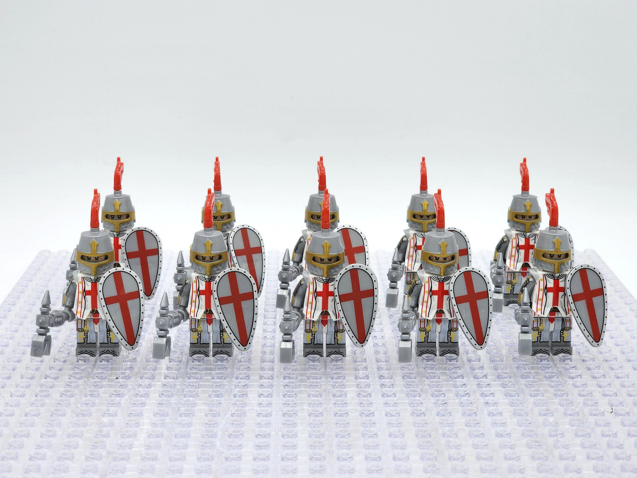 10pcs Crusader Knights Battle priest Minifigures Weapons Accessories ...