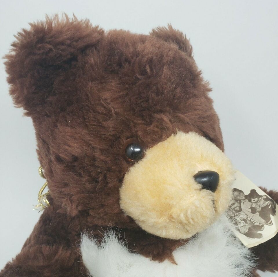 VINTAGE 1984 AMERICAN TOY MOBY BROWN TEDDY BEAR LEUKEMIA STUFFED ANIMAL ...