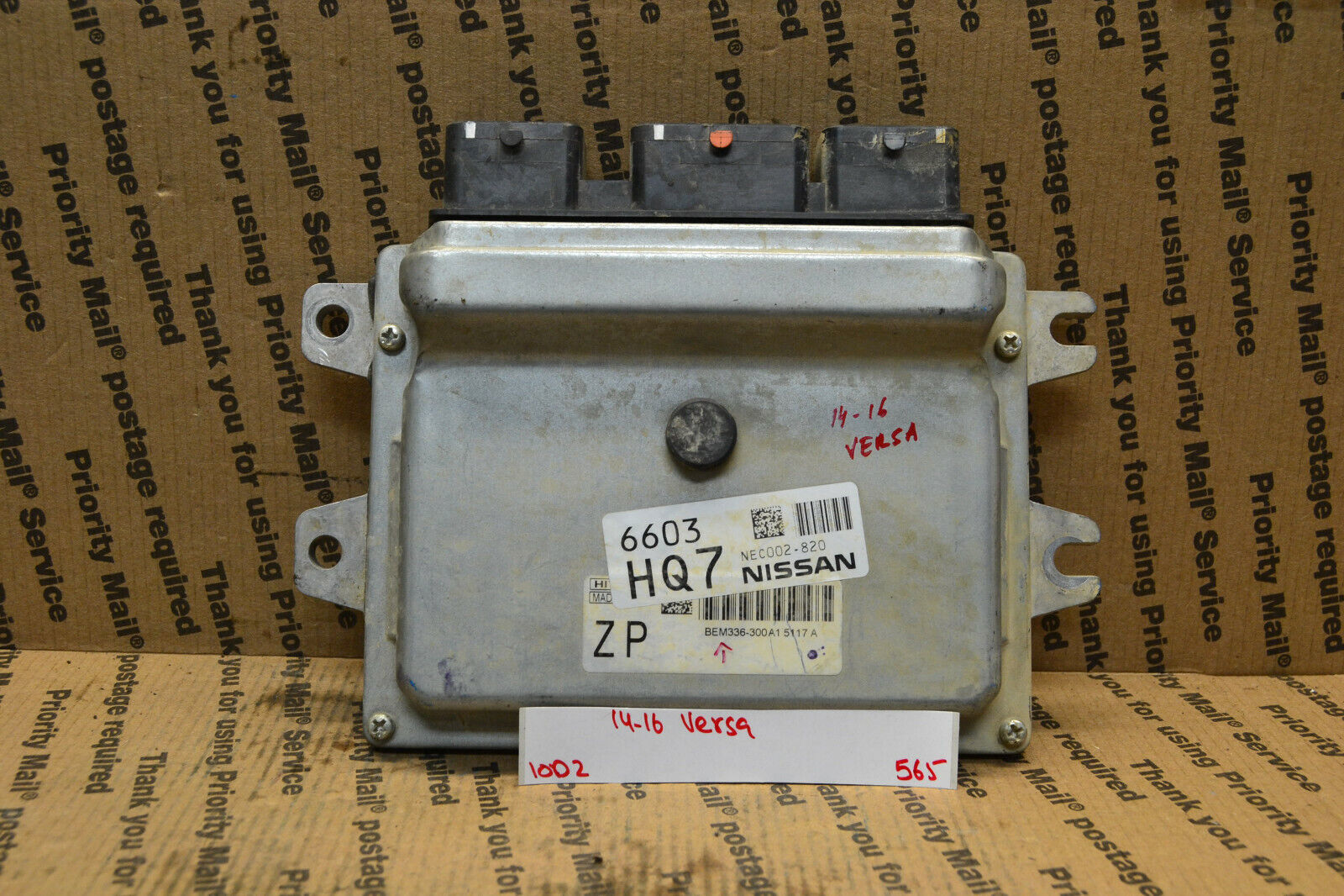 14-16 Nissan Versa Engine Control Unit ECU Module BEM336300A1 565-10D2 ...