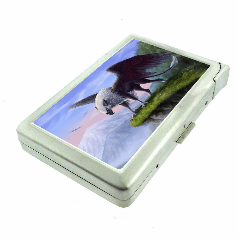 Mythical Creatures D1 100's Size Cigarette Case with Built in Lighter Wallet - Cases