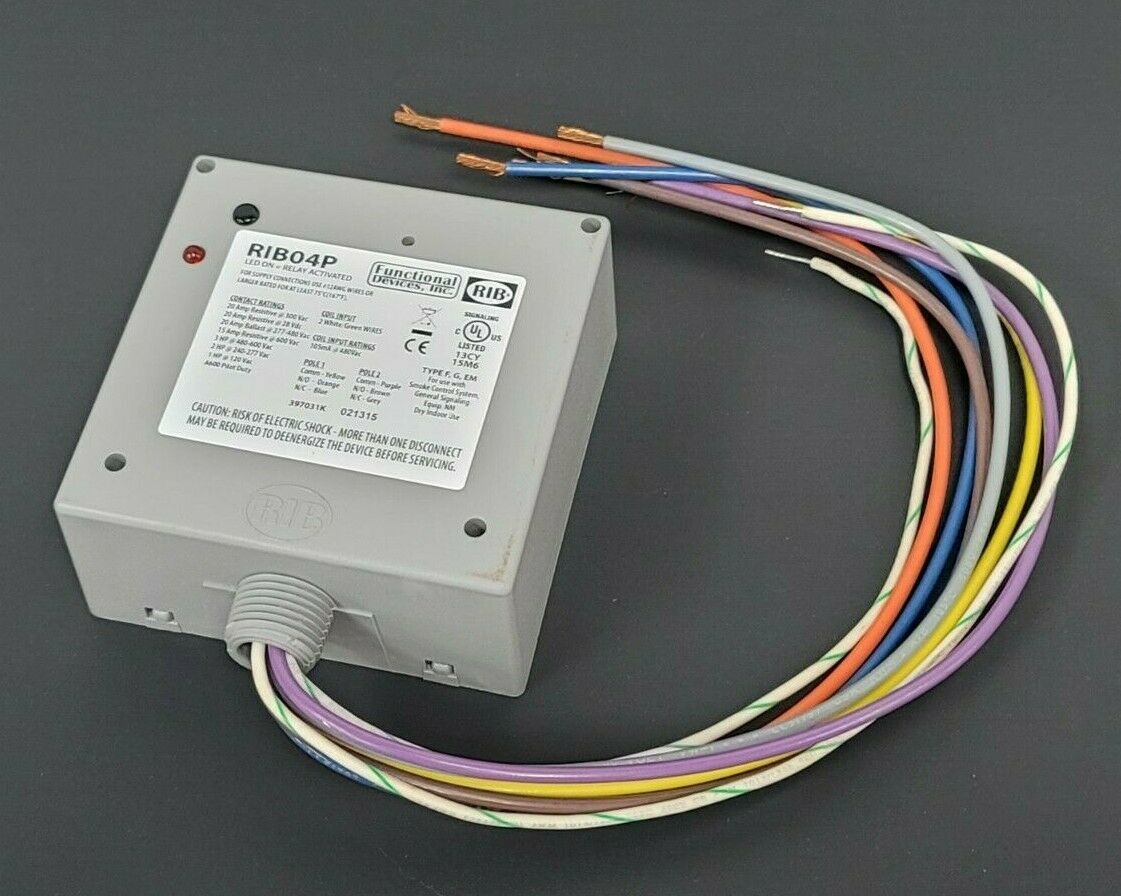 NEW FUNCTIONAL DEVICES INC. RIB RIB04P LED ON POWER CONTROL RELAY ...