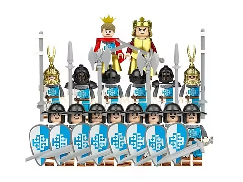 SM Blue Knight King and Queen Set Army Castle Soldier 16 Custom ...
