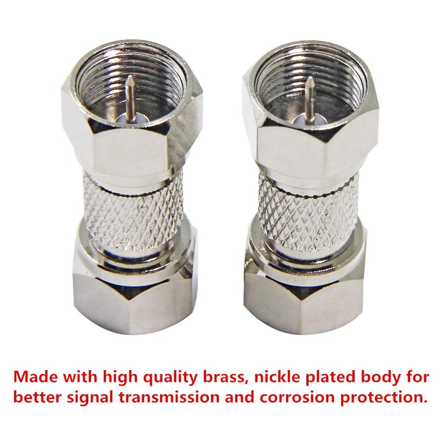 Male To Male Coax Connector, 2-Pack 75 Ohm F Type Rg6 Coaxial Cable Adapter, Cab - Coax. Cables ...