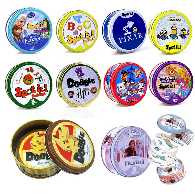 Spot It Dobble Board Game Cartoon Animals Bear Jr Hip Sanrio Frozen ...