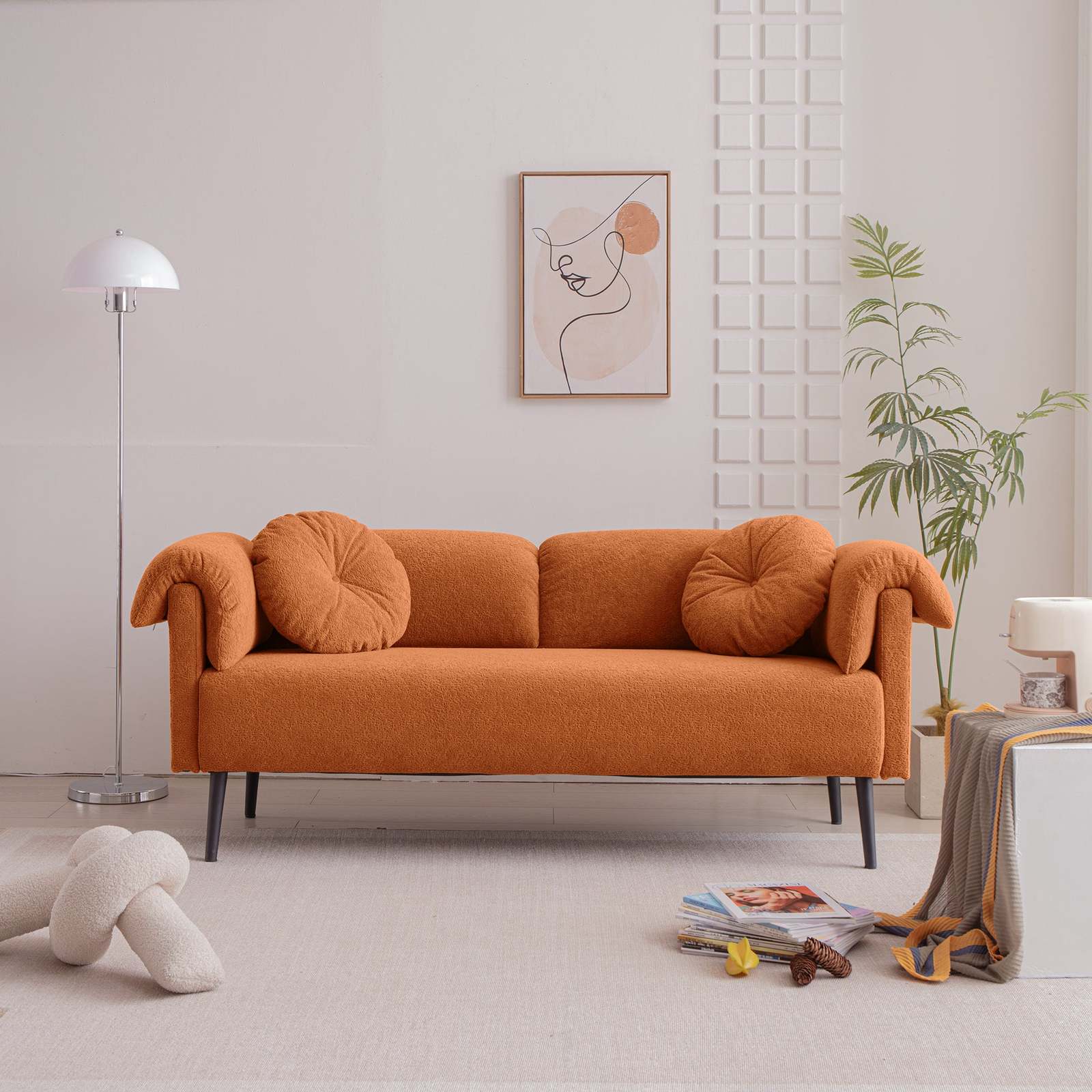 Modern Lamb Wool Sofa: Small Space Solution - Sofas, Loveseats & Chaises