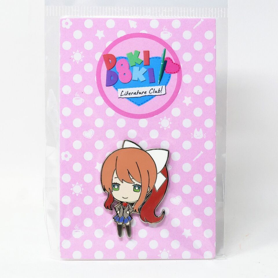 Doki Doki Literature Club Monika Enamel Pin Figure Anime 1.38" Official ...