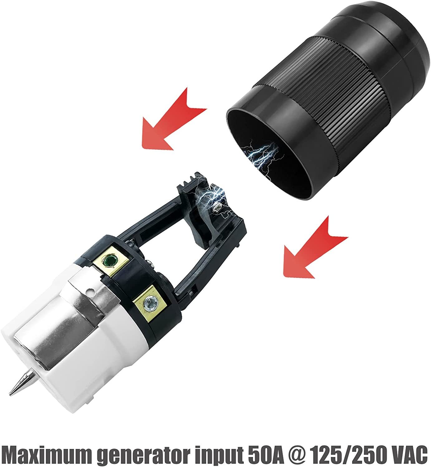 Ochiki 50 Amp Cs6364 Generator Connector, 50 Amp Generator Plug Female ...