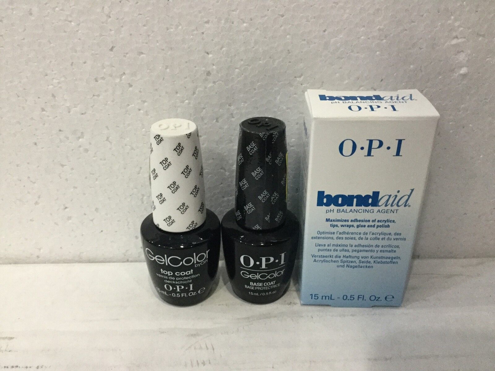 opi soak off Gel Base Coat Top Coat & ph Bond Aid 0.5 oz 15 ml - Gel ...