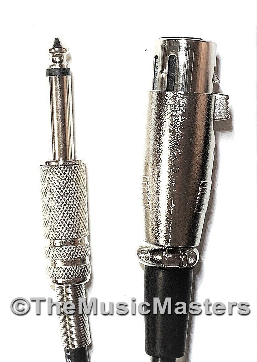 10ft MICROPHONE AUDIO CABLE Standard XLR to 1/4" Mono Plug Mic Cord ...