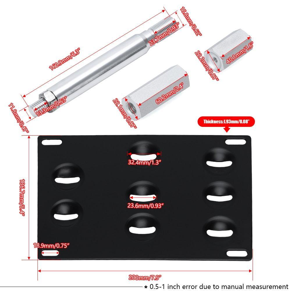 JDM Front Tow Hook License Plate Mount Bracket Holder For BMW Subaru ...