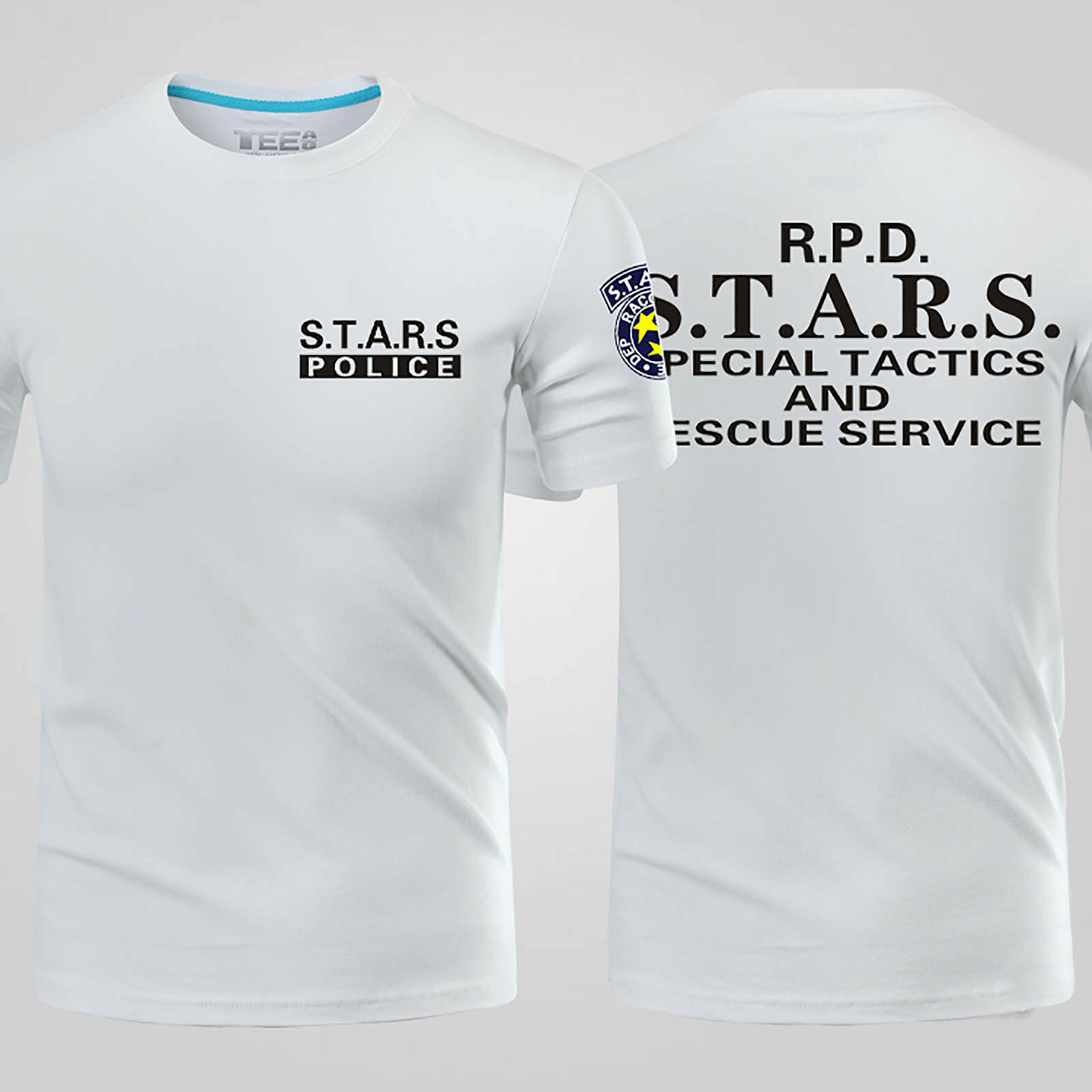 Resident Evil RPD STARS Raccoon T Shirt short sleeve Cosplay Costume ...