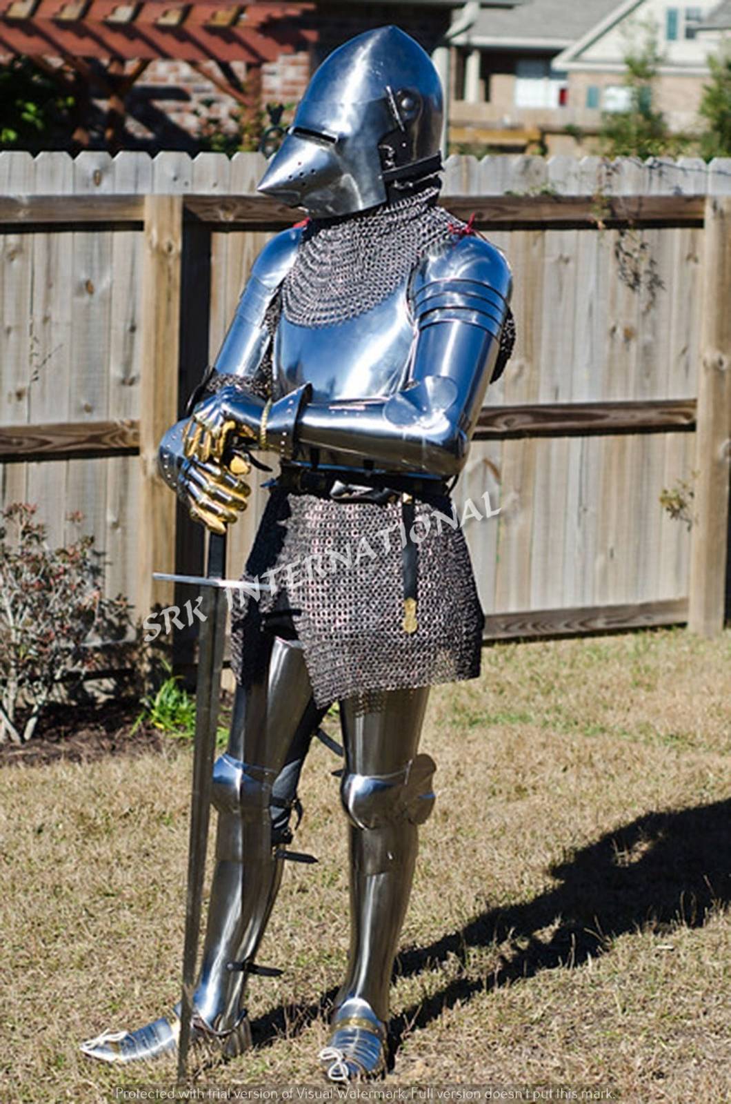 Medieval Knight Pig Face Armor Suit With Chainmail ~ Combat Full Body ...