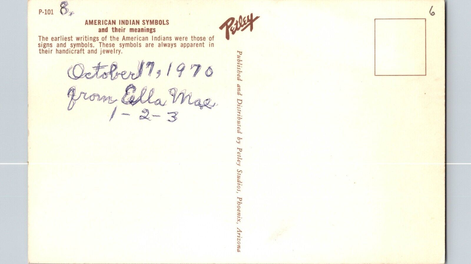 Vtg Postcard, Indian Symbols and their Meanings - Non-Topographical ...