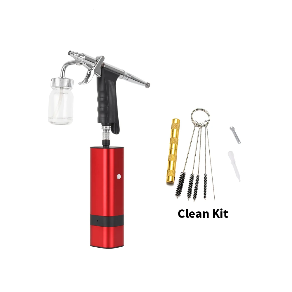 Mini Compressor Set Red hine with Siphon Trigger Type Spray for Art ...