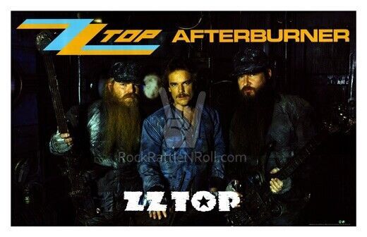 ZZ TOP 1985 AFTERBURNER PROMO ROCK POSTER 11x17 DUSTY HILL BILLY ...