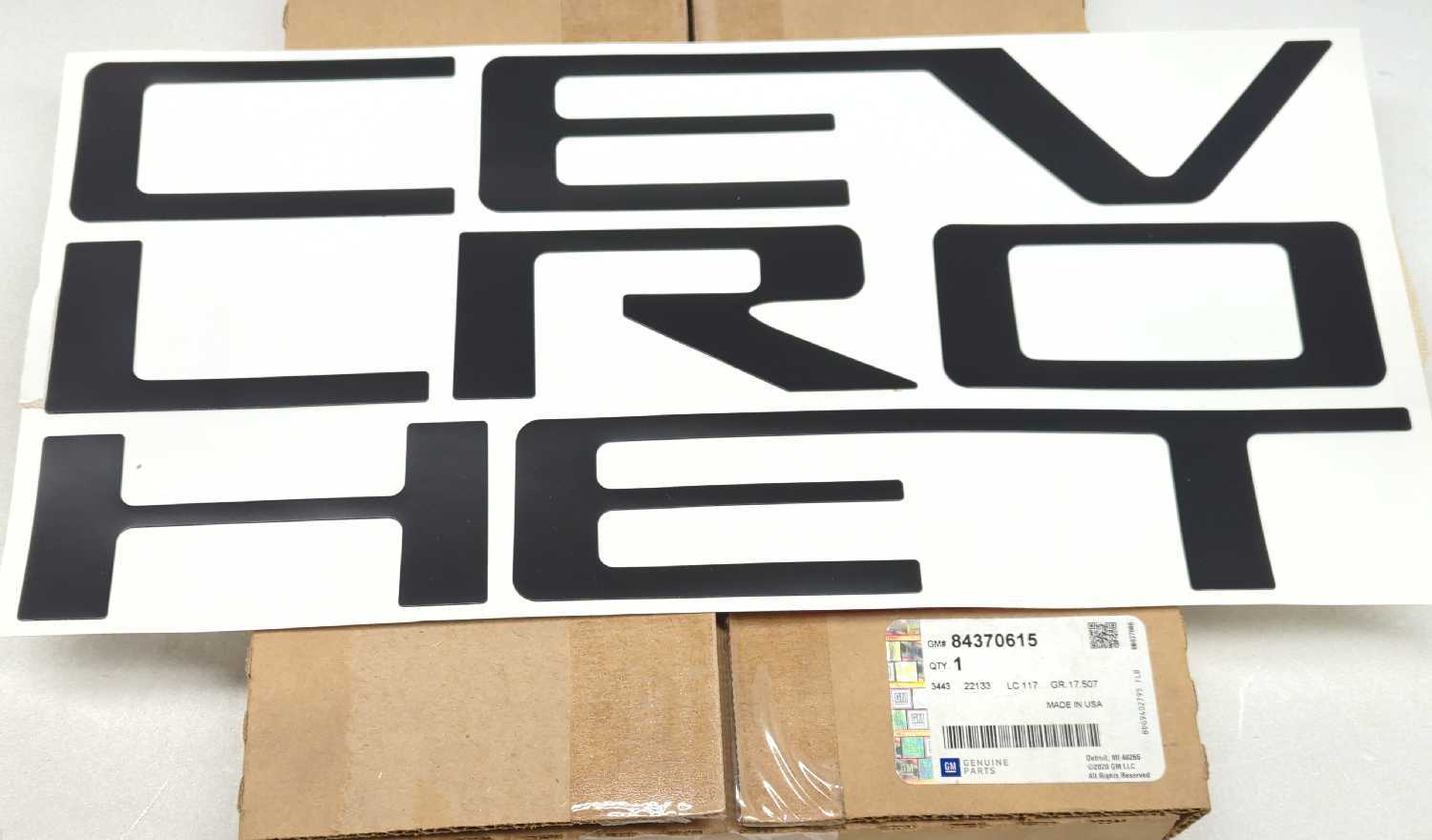 New OEM genuine GM Black Tail Gate SILVERADO Letter Kit 2019-2025 1500 ...