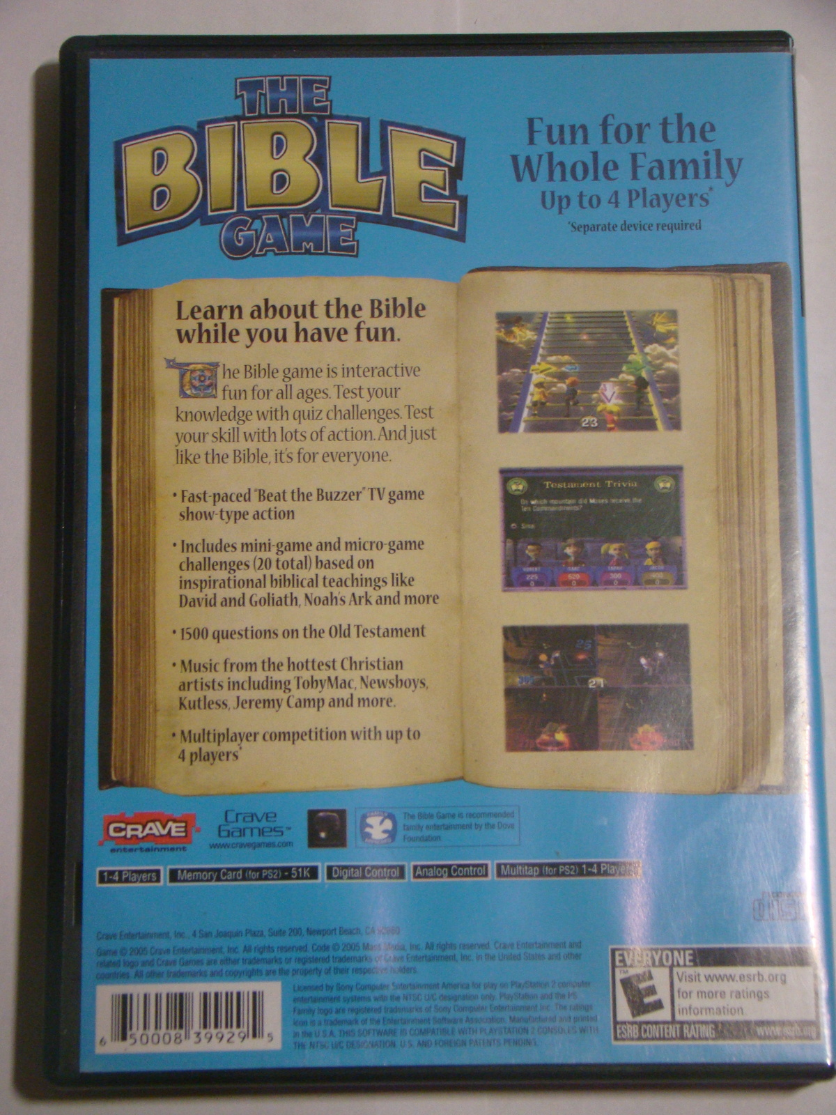 Playstation 2 - THE BIBLE GAME (Complete with Manual) - Video Games