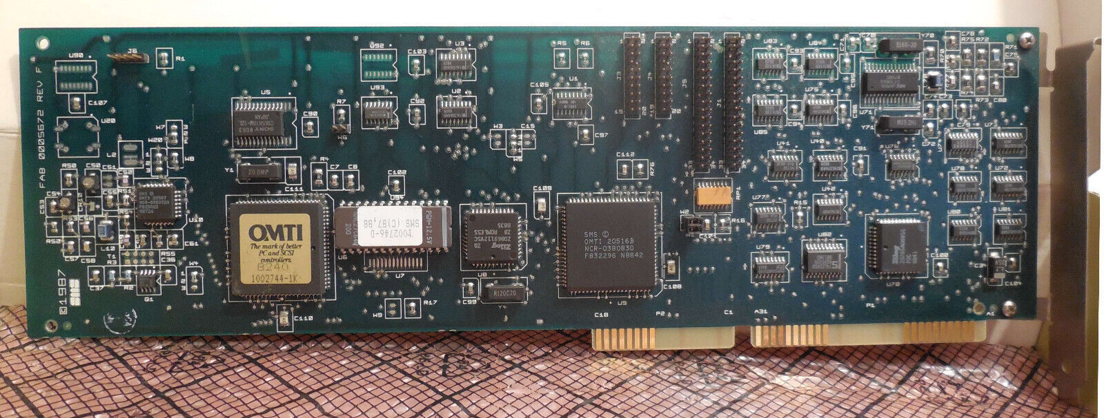 SMS OMTI 8240 MFM Hard Disk Drive Controller Card ISA HD 0005672 Rev F ...