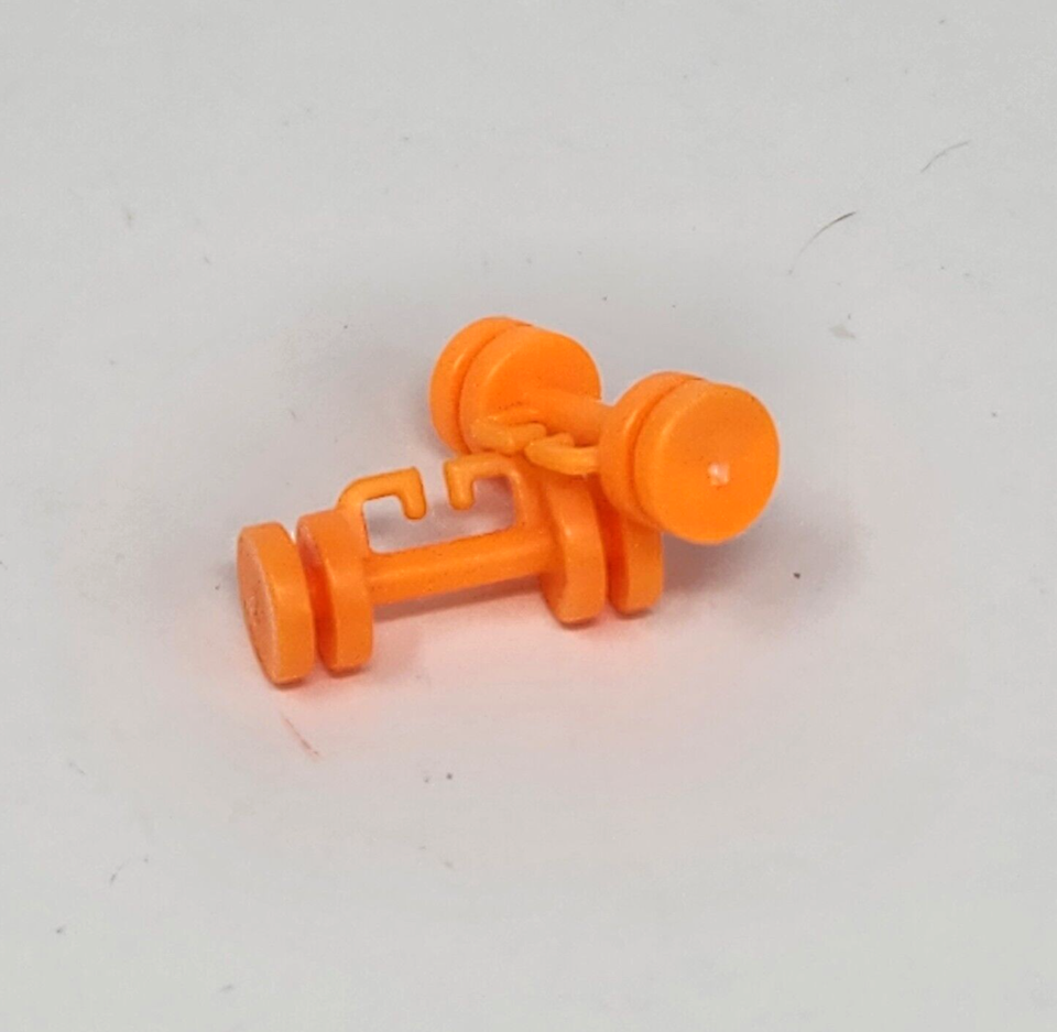 VINTAGE 1996 BARBIE WORKIN' OUT CHRISTIE PLASTIC NEON ORANGE DUMBBELLS ...