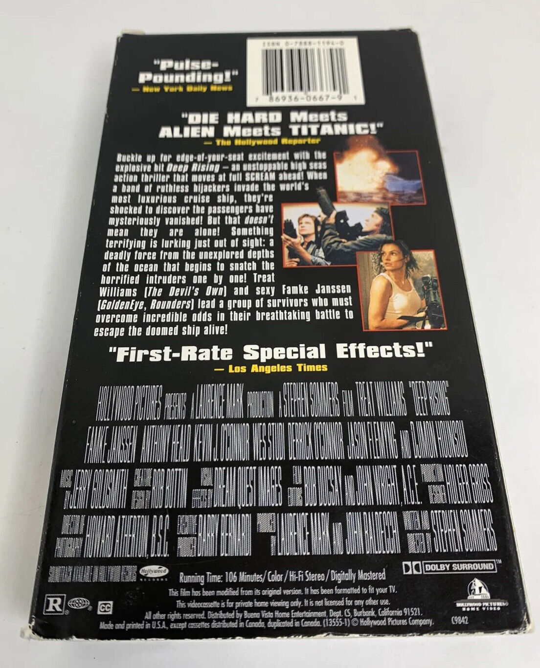 Deep Rising VHS Treat Williams, Famke Janssen - VHS Tapes