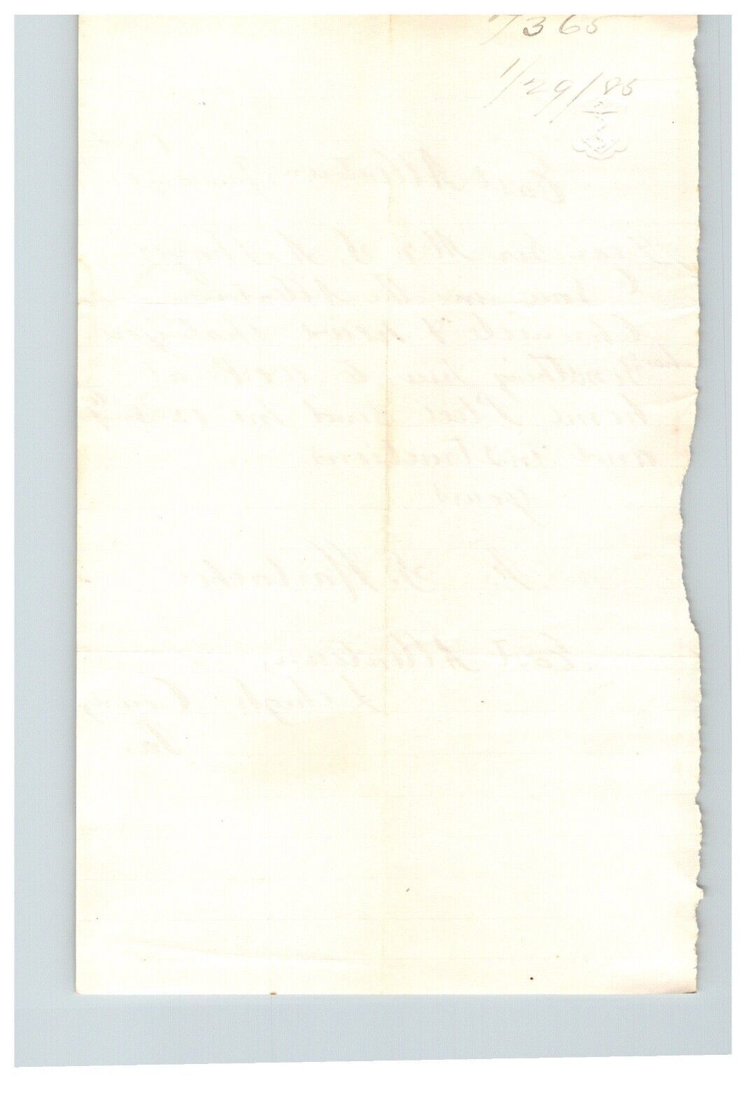 1885 Handwritten Letter FS Harlacher Allentown PA Pennsylvania Family ...