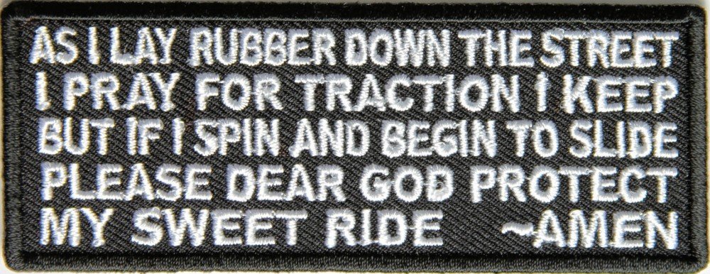 Biker Prayer Patch - Color - Veteran Owned Business. - Sewing
