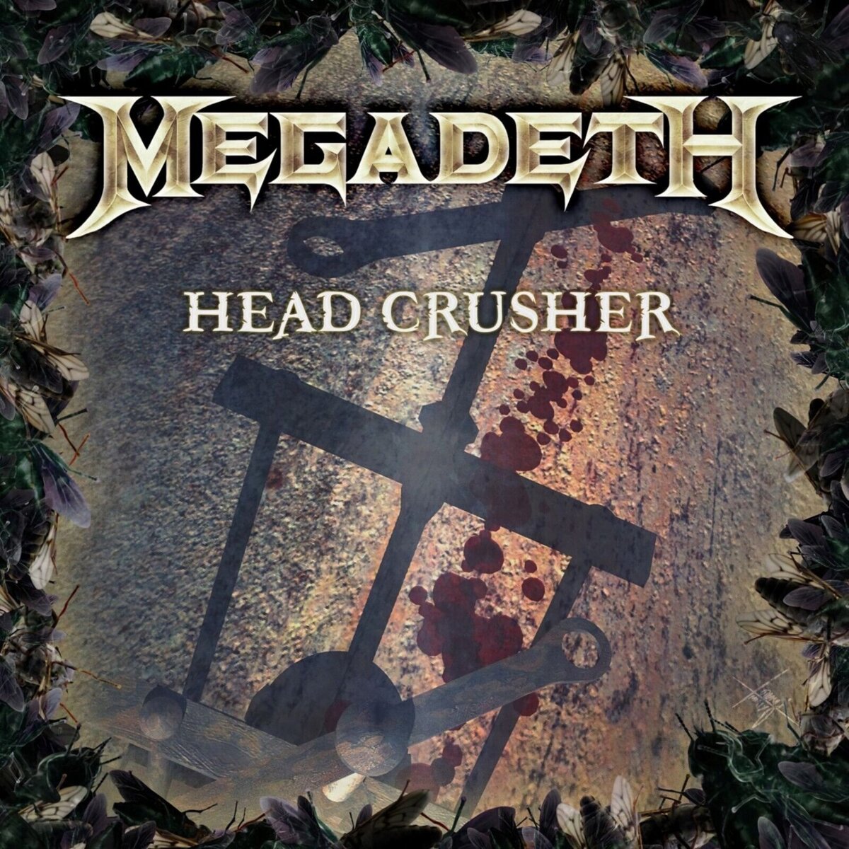 MEGADETH Head Crusher BANNER 3x3 Ft Fabric Poster Tapestry Flag album ...