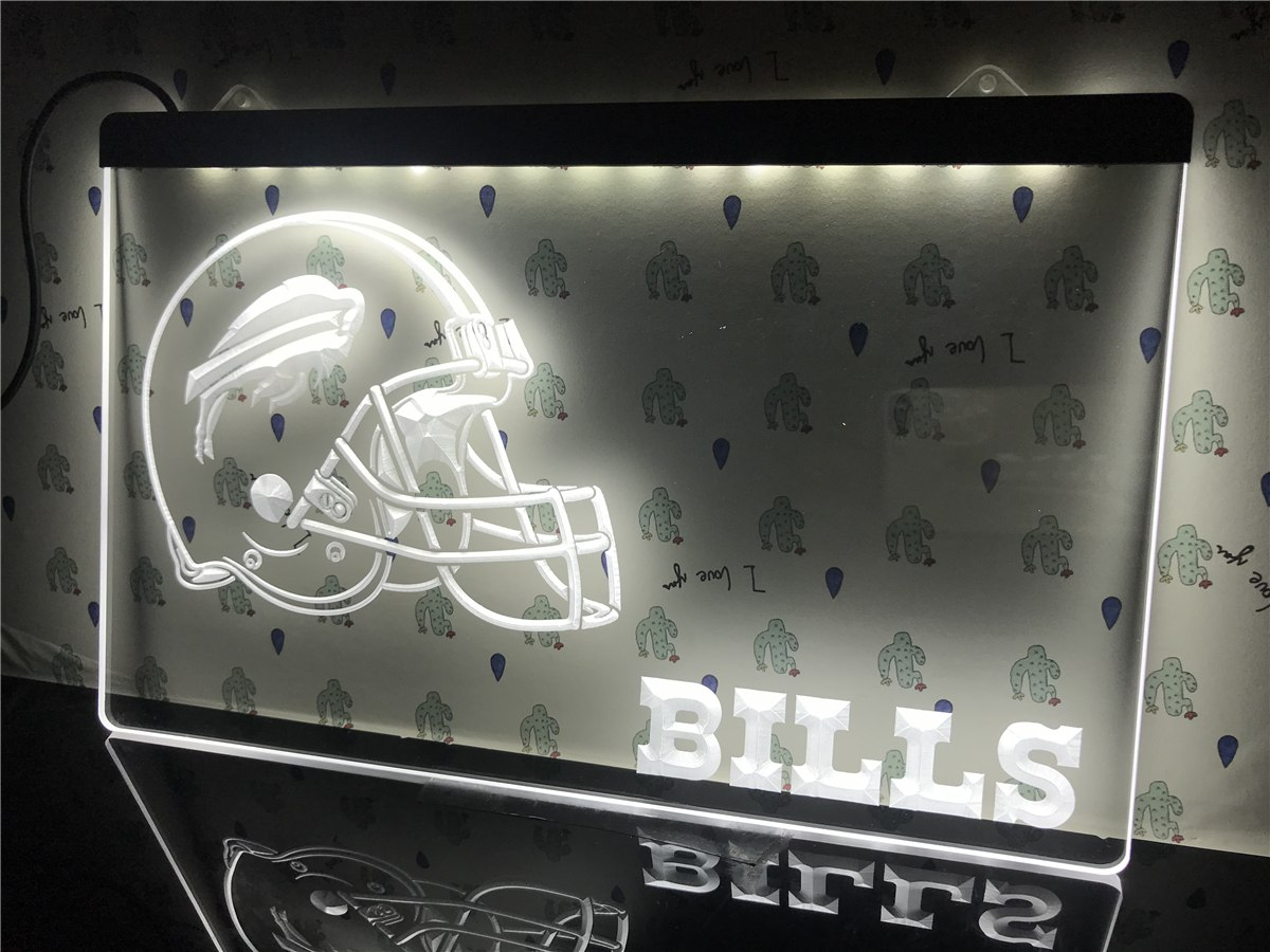 Buffalo Bills Helmet Illuminated Led Neon Sign Home Decor,Lights Décor ...