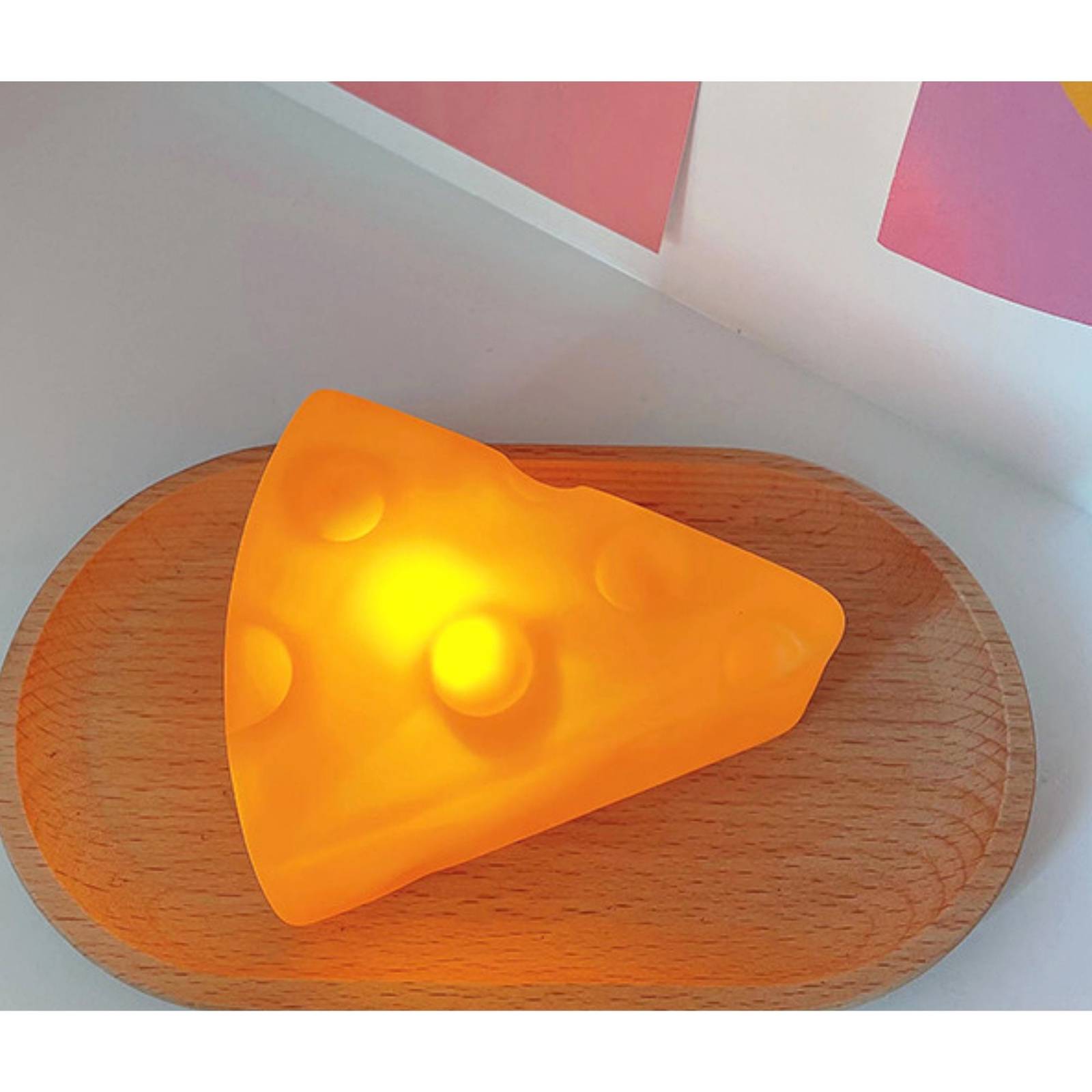 Kawaii cheese night lights, cartoon yellow cheese table lamp - Every ...