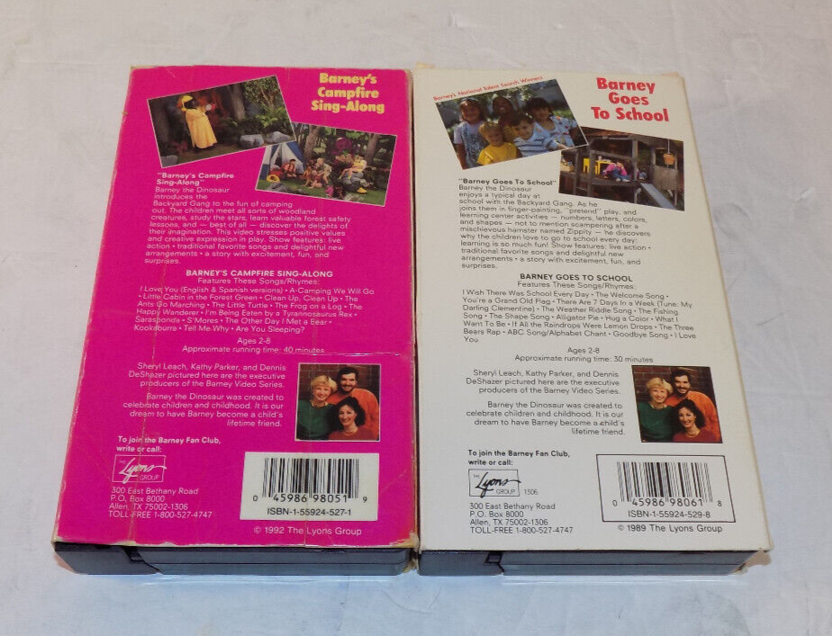 Lot Of 2 Barney VHS Tapes Barney Goes To and 50 similar items