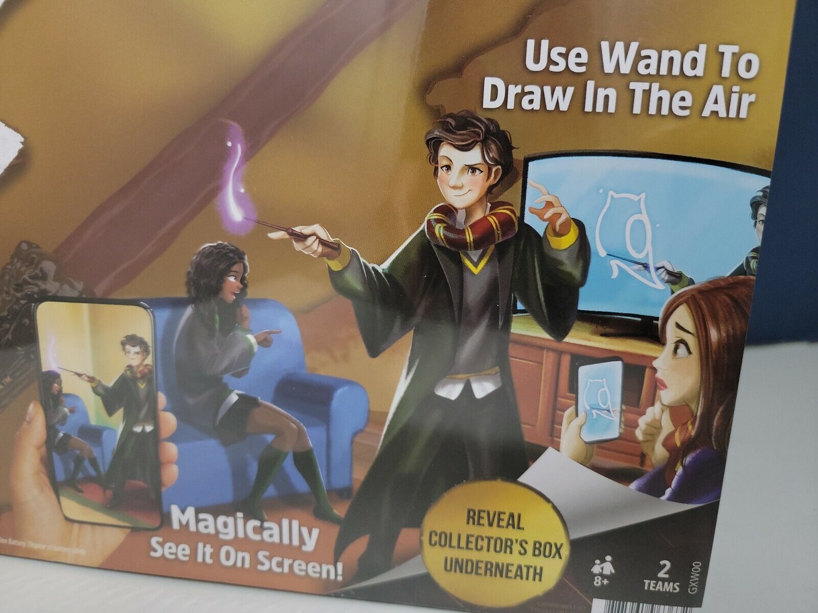 Mattel Game Pictionary Air Harry Potter Family Drawing Game Wand ...