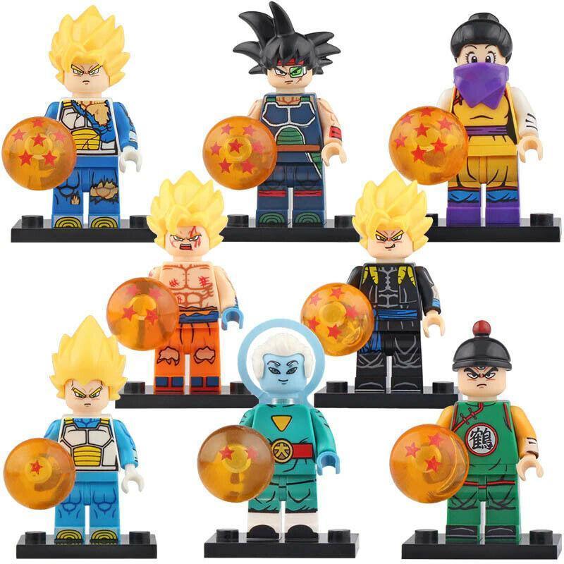 8pcs/set Dragon Ball Super Minifigures Goku Vegeta Grand Priest Chichi ...