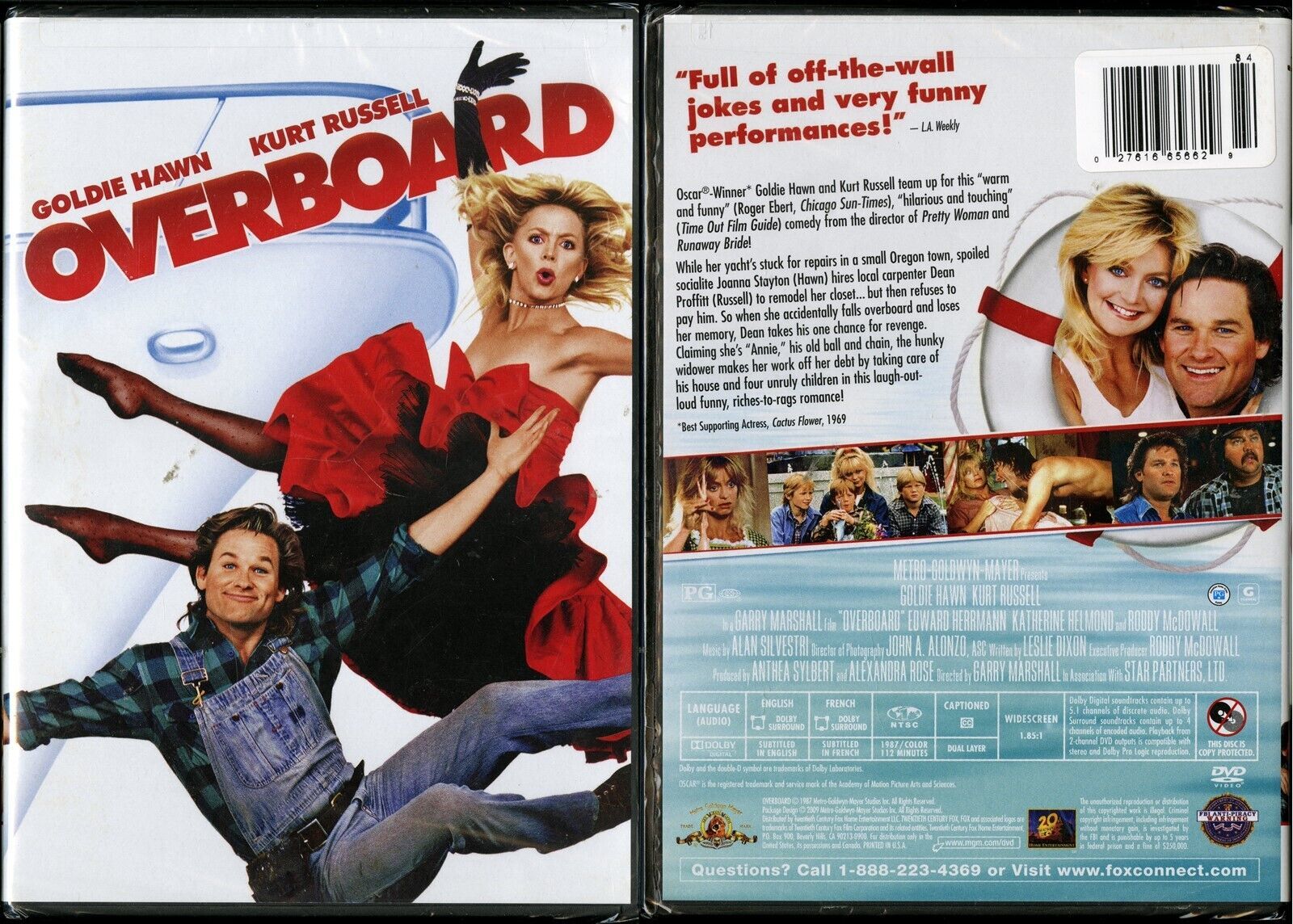 OVERBOARD WIDESCREEN DVD GOLDIE HAWN KURT RUSSELL MGM VIDEO NEW - DVDs ...