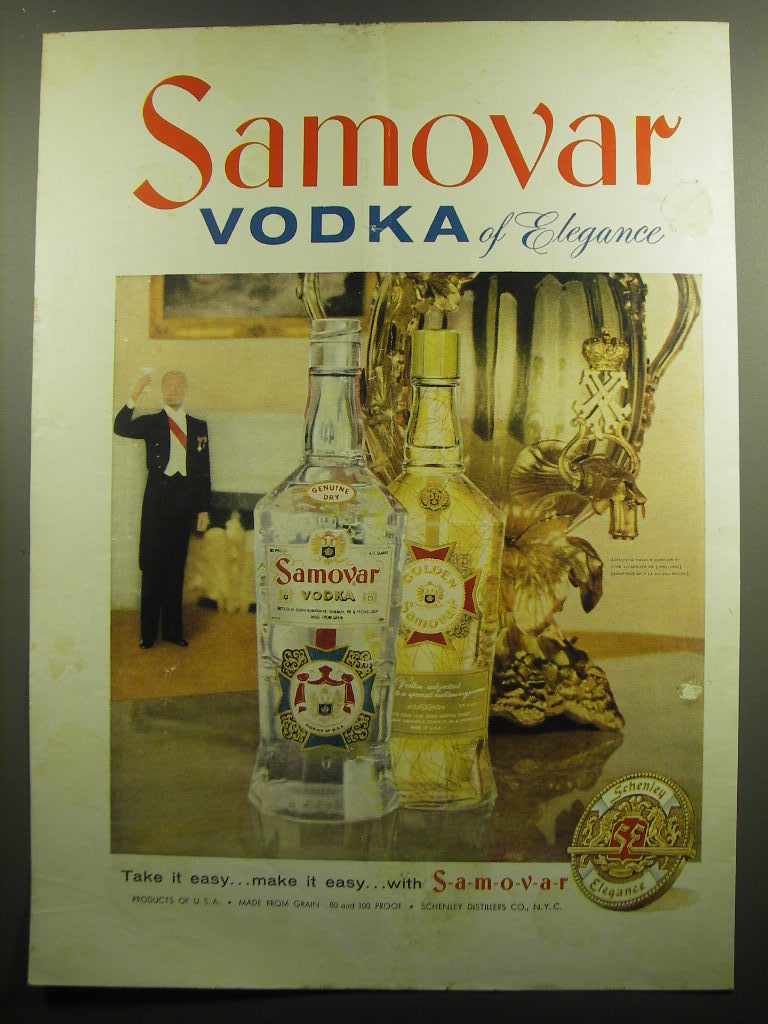 1958 Samovar Vodka Ad - Samovar Vodka of Elegance - 1980-89