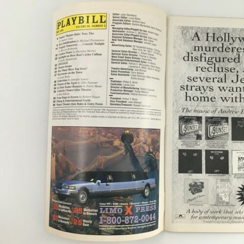 1996 Playbill Ethel Barrymore Theatre 'An Ideal Husband' Victoria ...