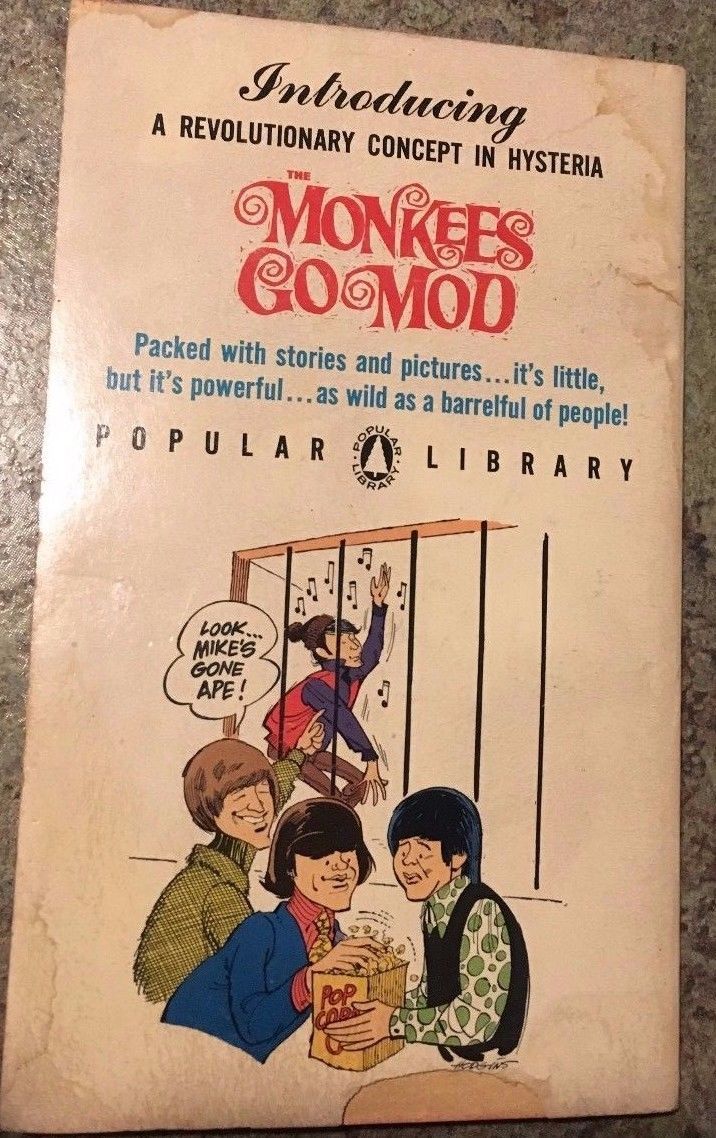 MONKEES GO MAD (1967) Popular Library illustrated pb 1st - Antiquarian ...
