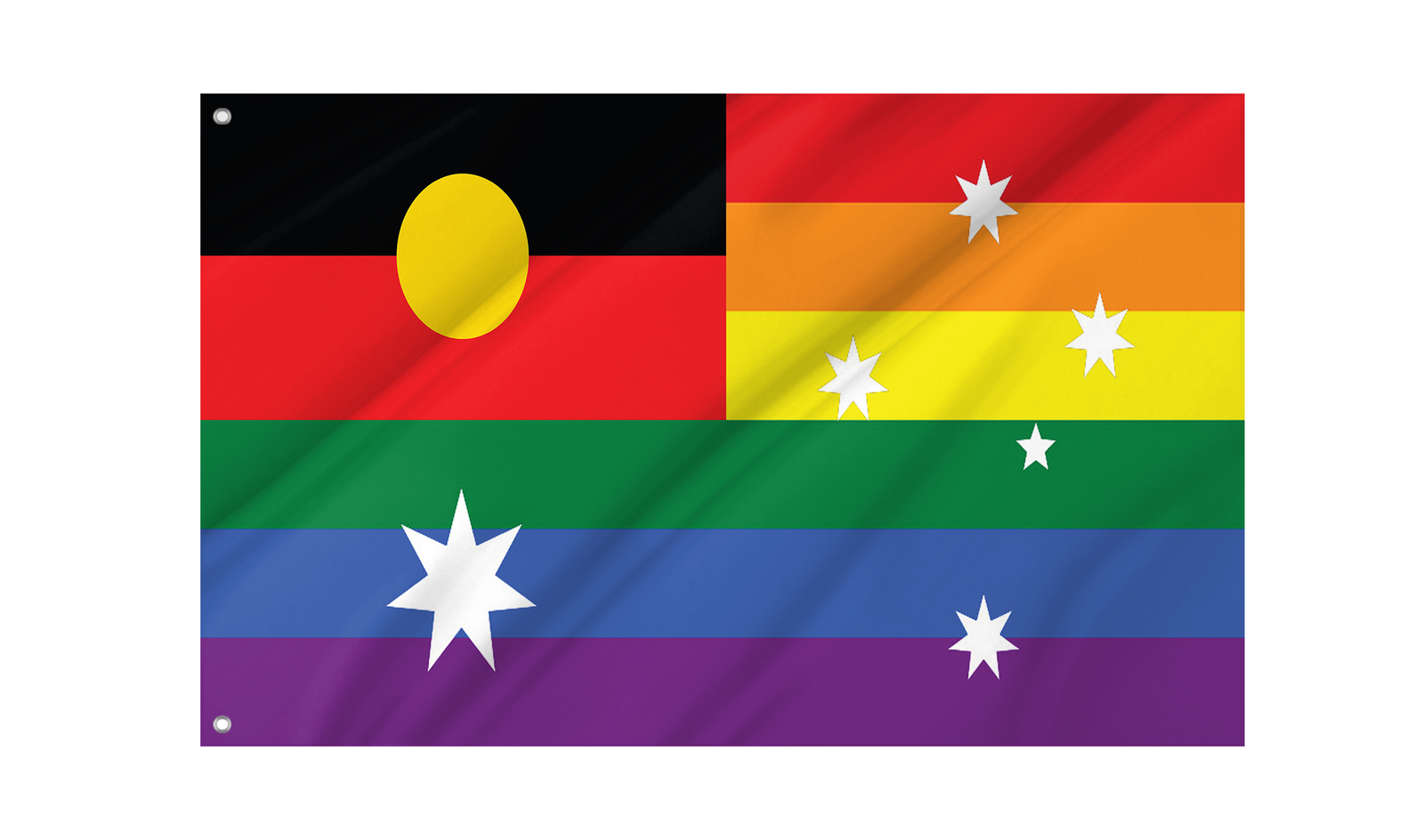 Australian LGBT Flag 3x5 outdoor, Size -3x5Ft / 90x150cm, Garden flags ...