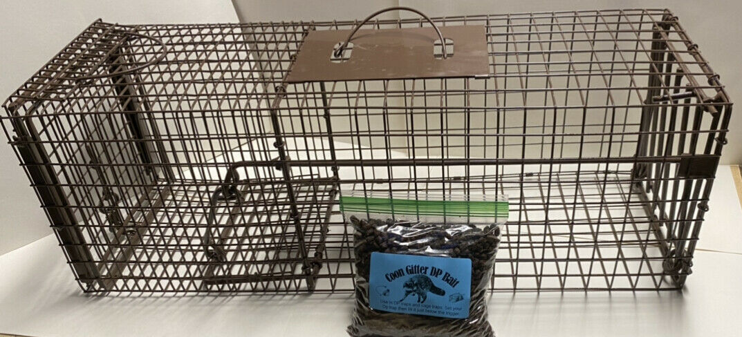 Heavy Duty Raccoon Live Trap with Bait Safely Relocate Unwanted Animals ...