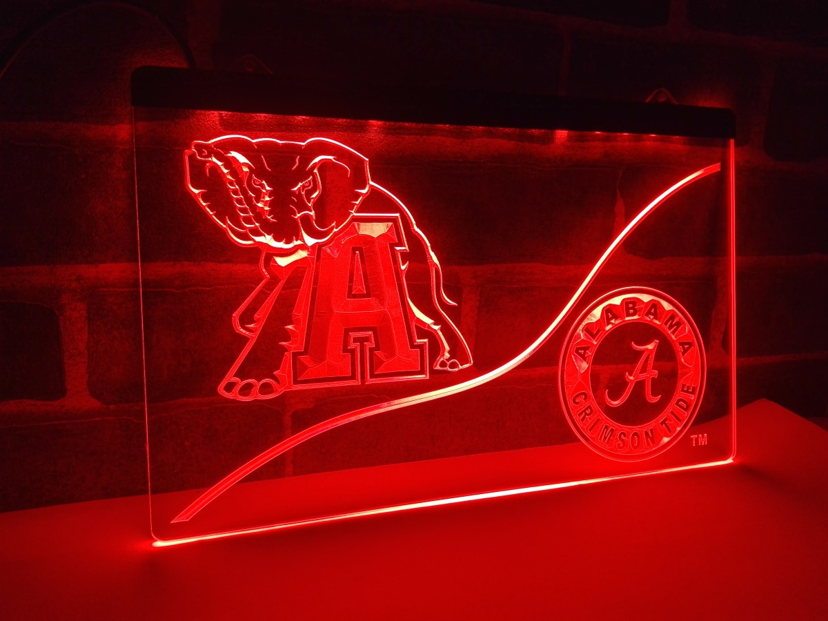 Alabama Crimson Tide Football Club LED Neon Light Sign home decor craft ...