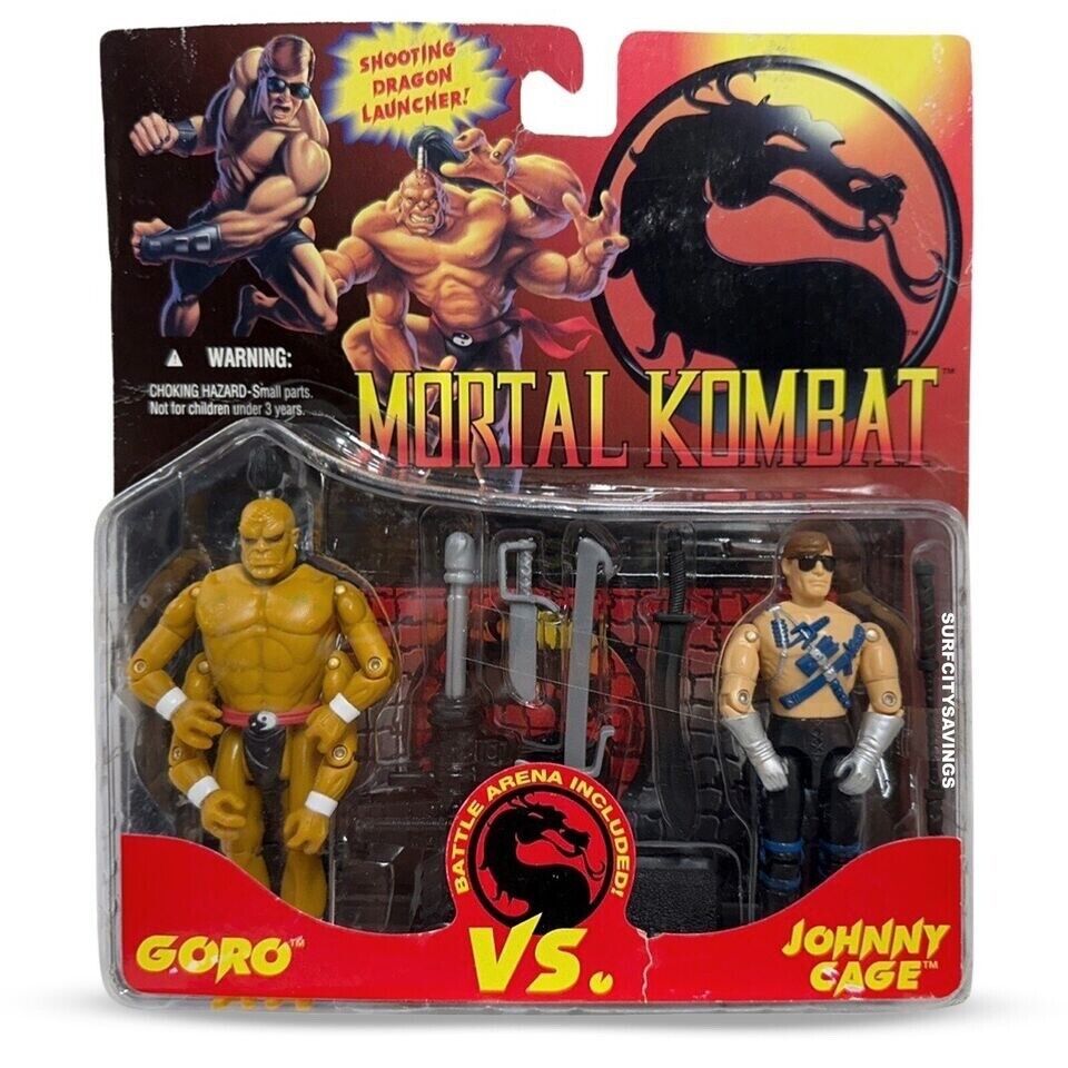 Mortal Kombat: Goro vs. Johnny Cage Action Figure Set (1994) Hasbro New ...