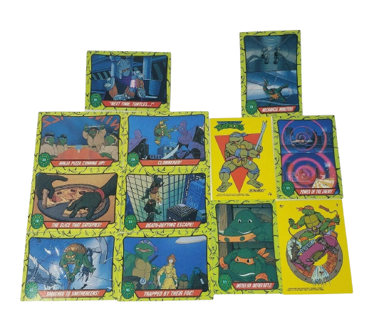 12 VINTAGE TEENAGE MUTANT NINJA TURTLES RANDOM TRADING CARDS TMNT ...