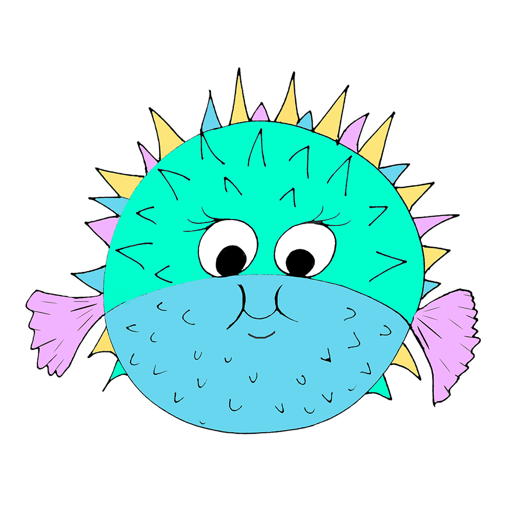 Decal Vinyl Sticker Puffer Fish Made in USA - Decals, Stickers & Vinyl Art